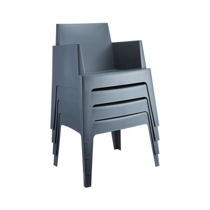 Siesta Box Armchair Dark Grey Ref 058