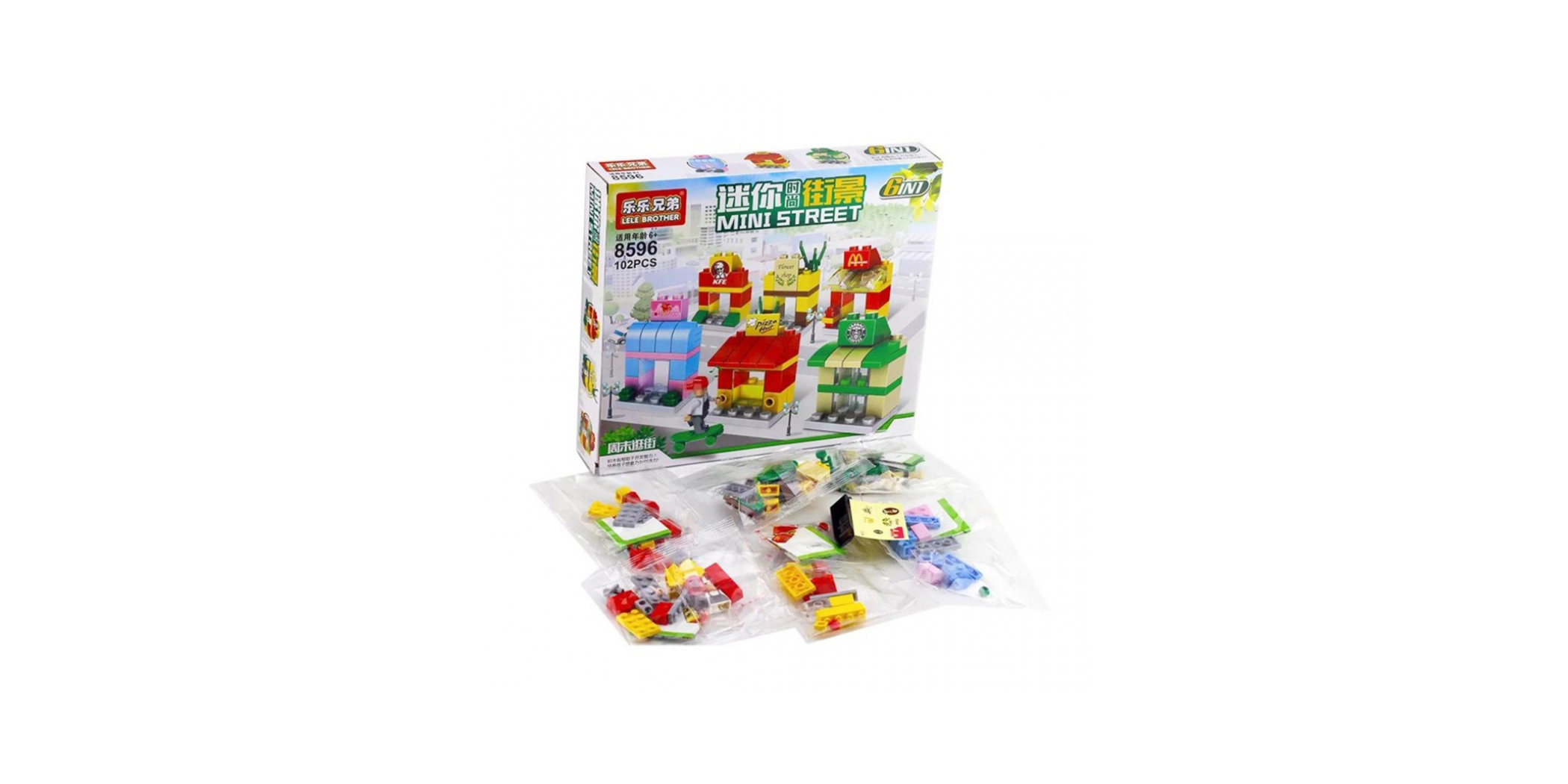 Masen Mini Street 6 In 1 Building Blocks 126 Pcs - 8555
