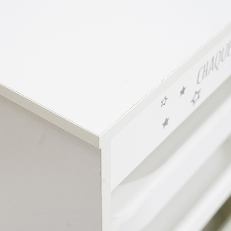 Kids Storage Unit With 4 Containers White & Grey