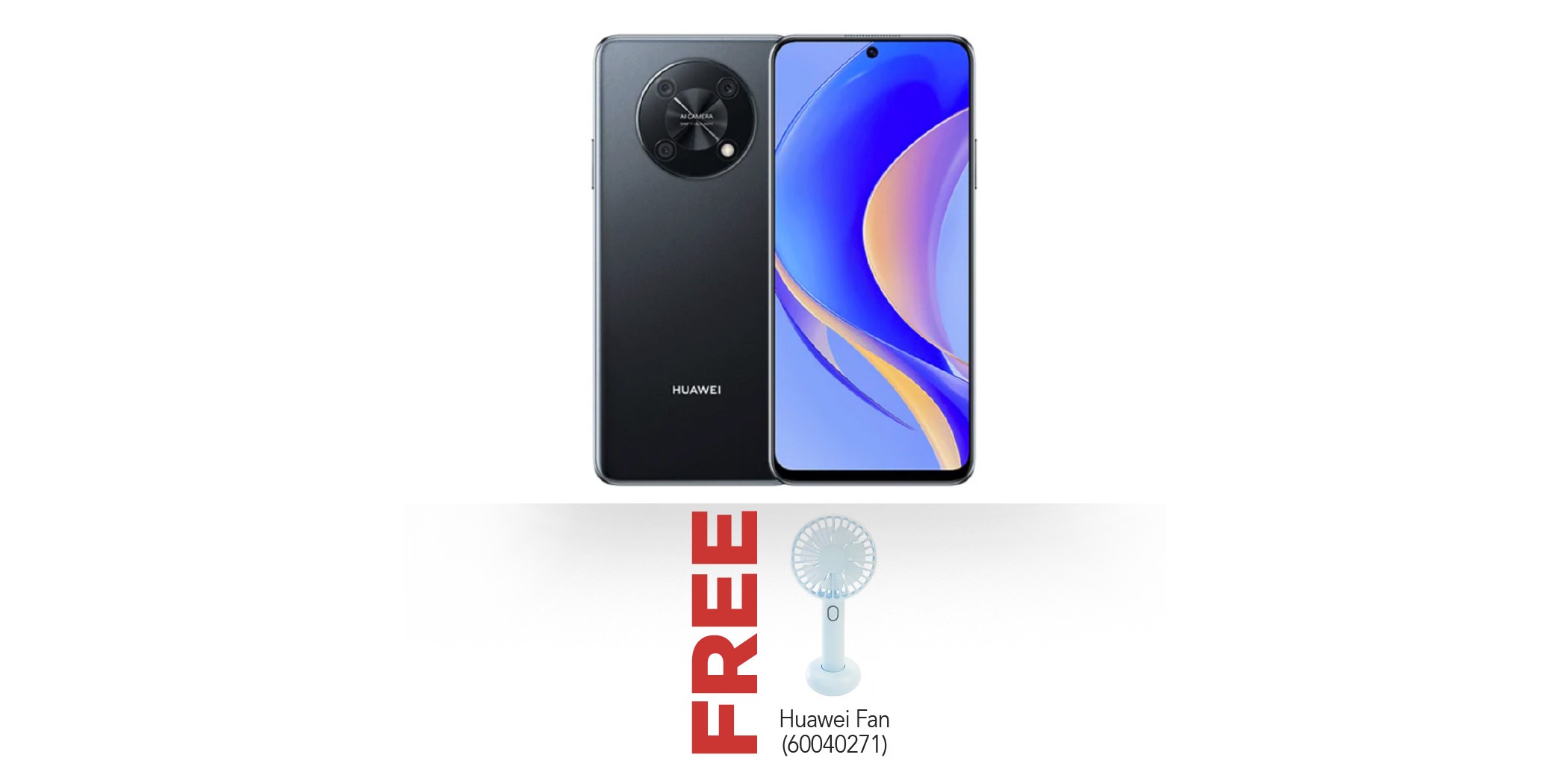 Huawei Nova Y90 Midnight Black & Free Huawei Fan