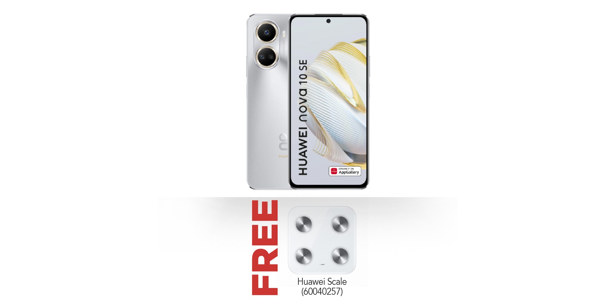 Huawei Nova 10SE Silver & Free HUAWEI Health Scale