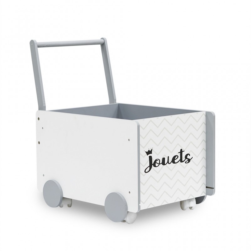 Child’S Storage Trolley - Boy White & Grey