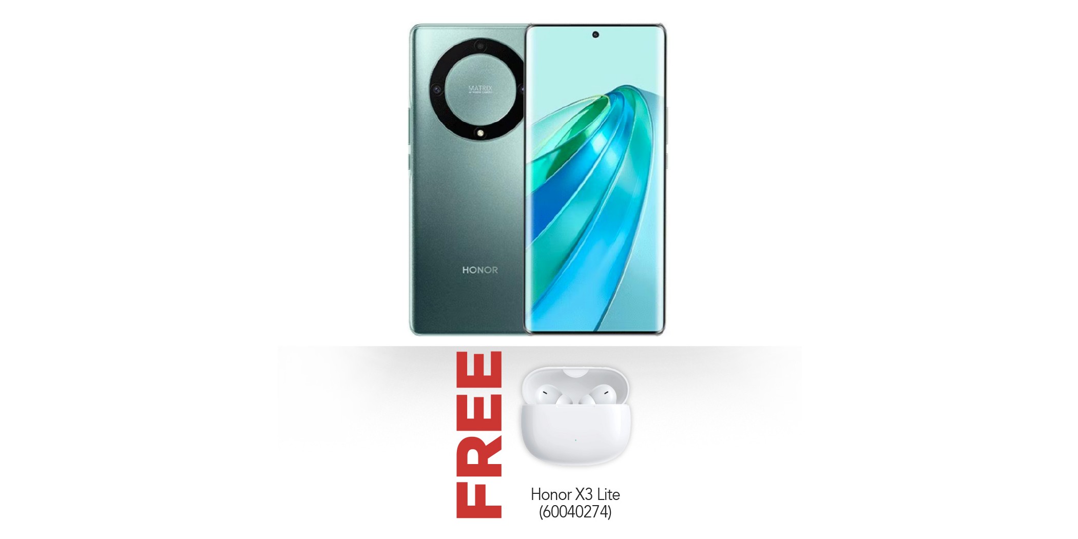 HONOR X9a Emerald Green & Free Honor X3 lite