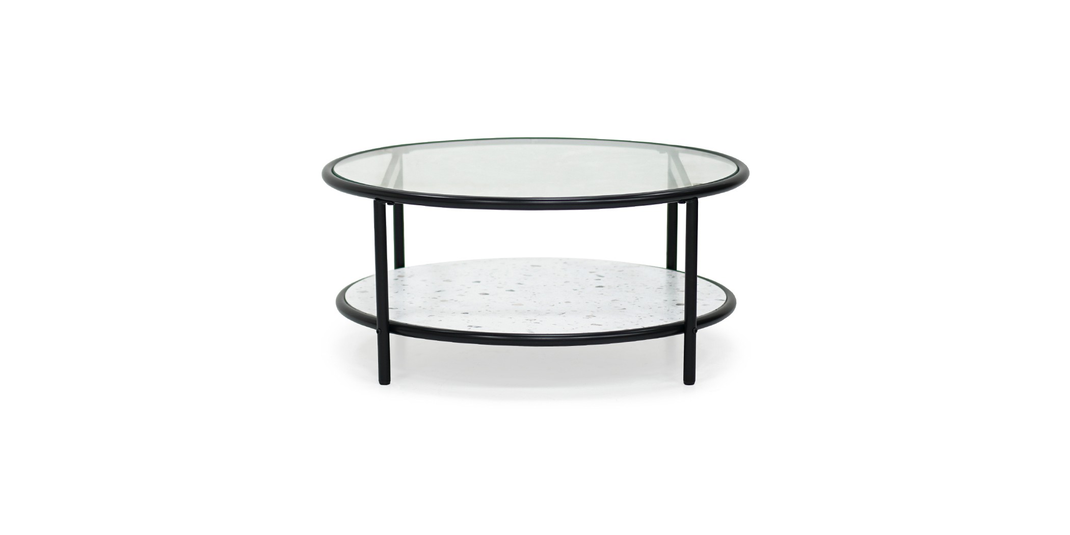 Barry Terrazzo Round Coffee Table MDF / Glass Top