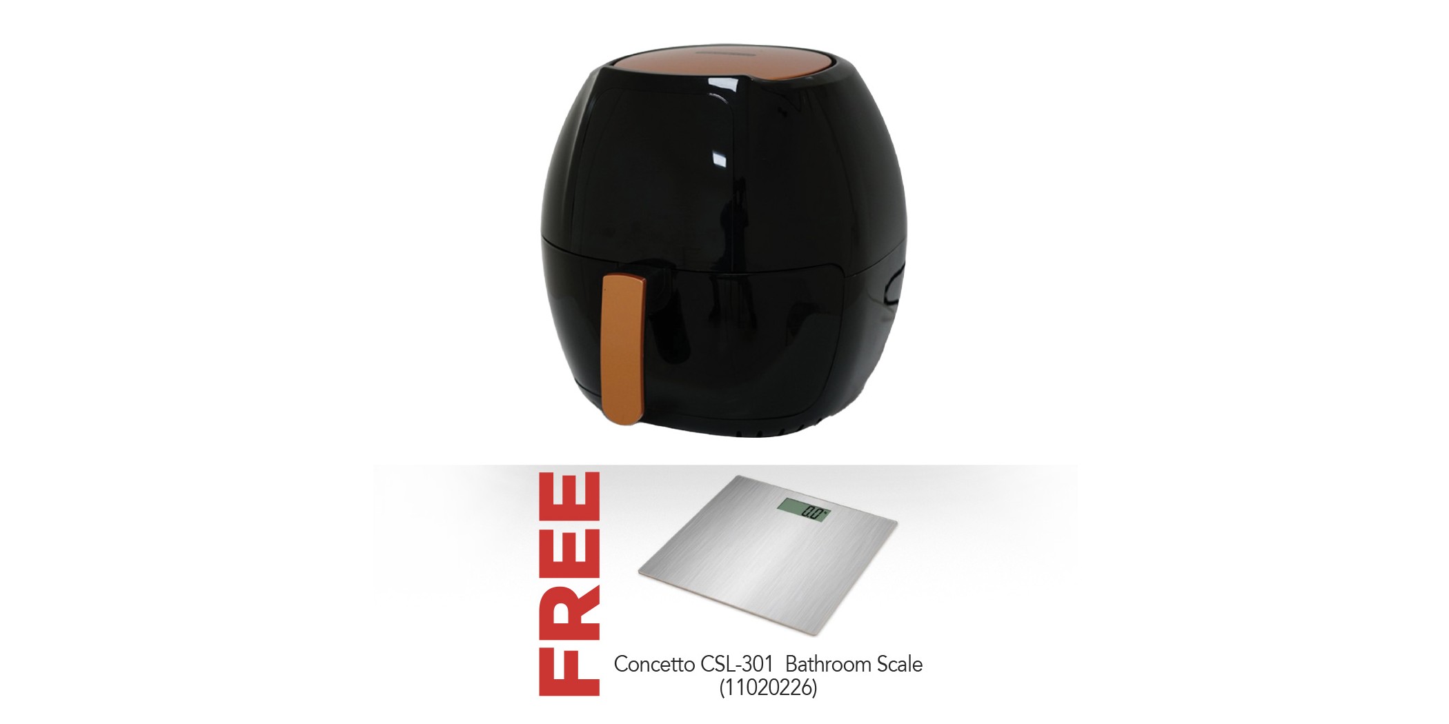 Concetto CEO-702A 7.7L Digital Air Fryer & Concetto CSL-301 Glass ...