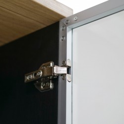 Stellar Hosta Filing Cabinet Light Brown Oak & Black