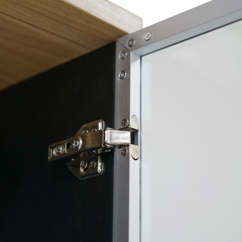 Stellar Hosta Filing Cabinet Light Brown Oak & Black