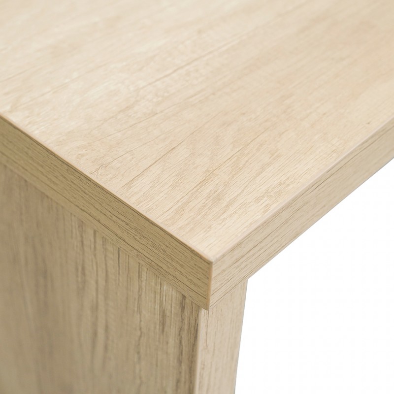 Stellar Ixia Executive Table Light Oak & Grey