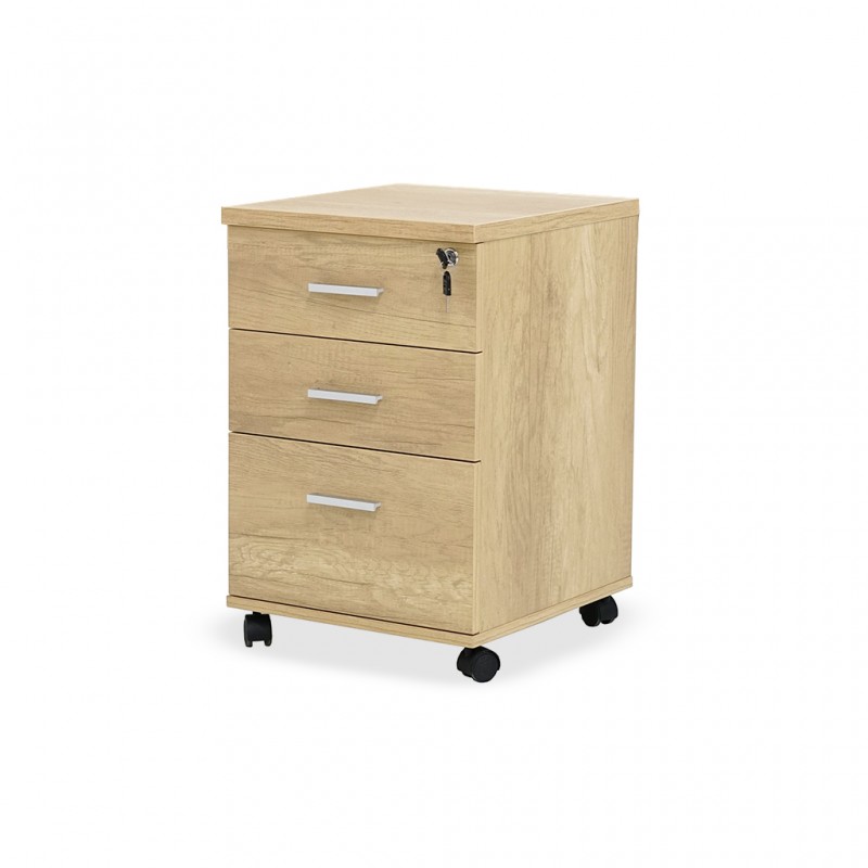 Stellar Lotus Executive Desk Light Oak & White