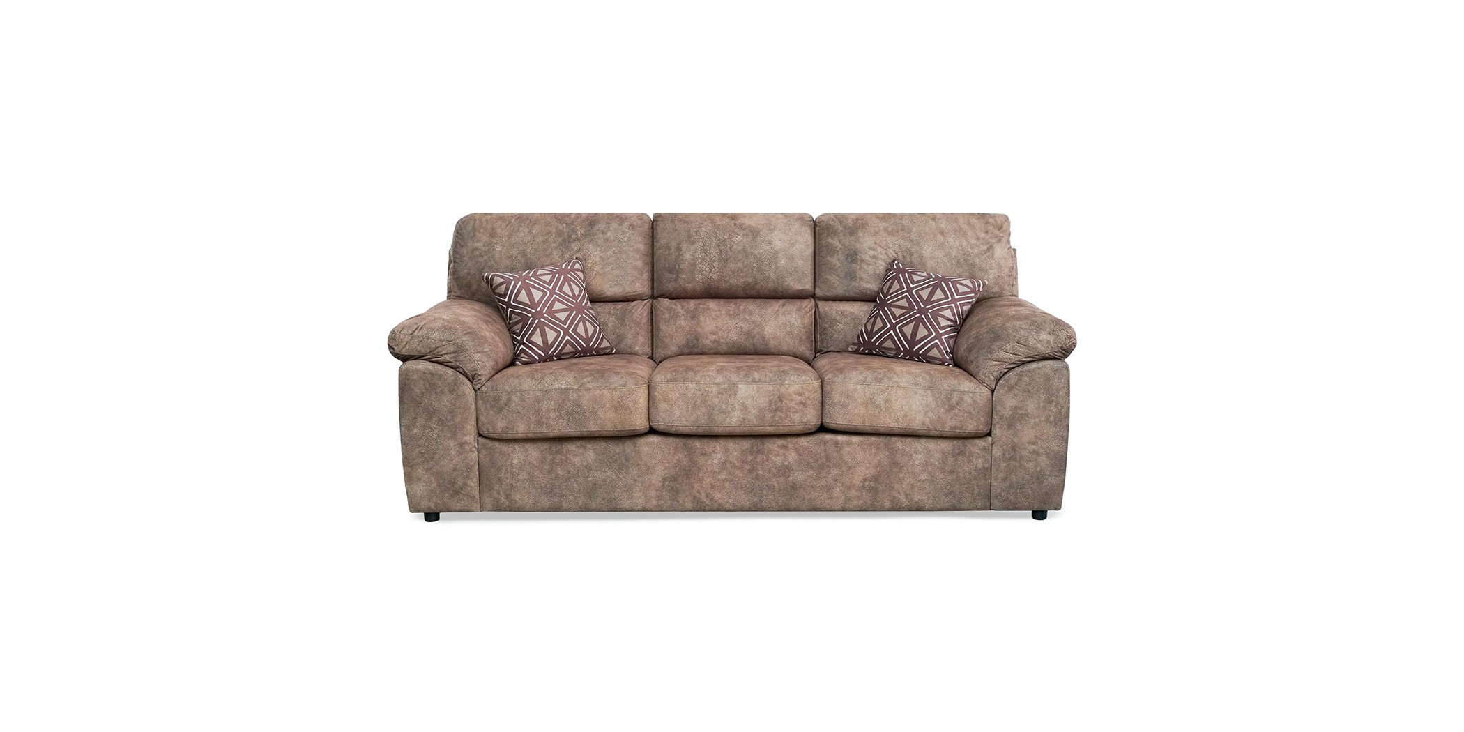 Maurizio 3 Seater Brown Col Fabric