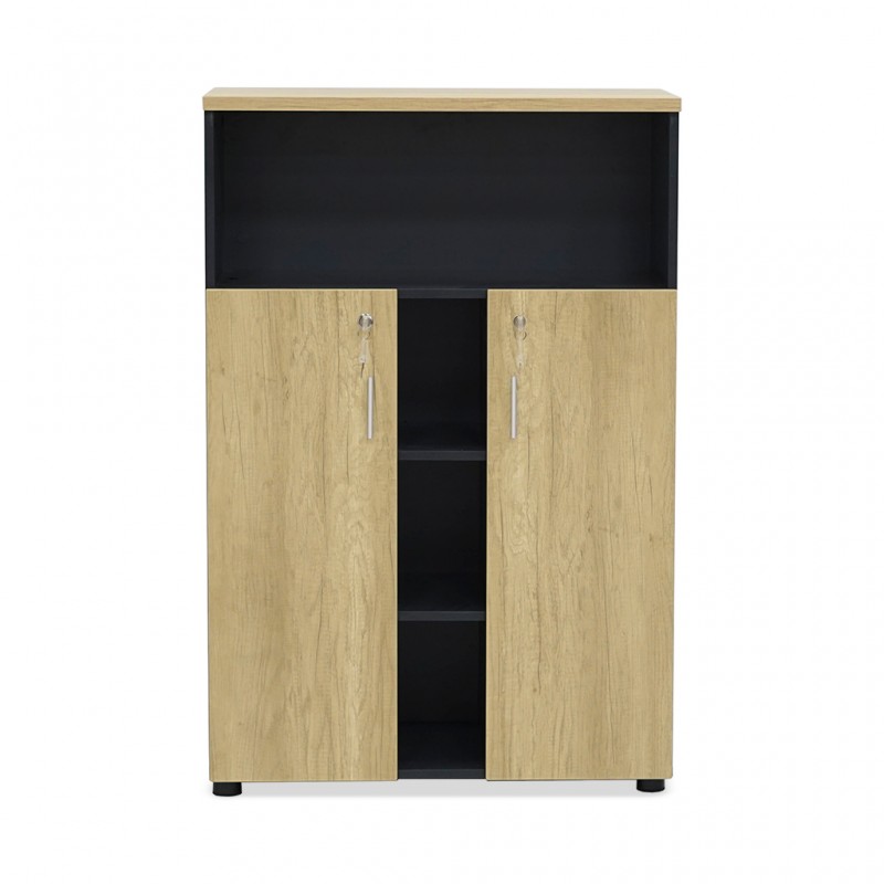 Stellar Mimosa Filing Cabinet Light Oak & Grey