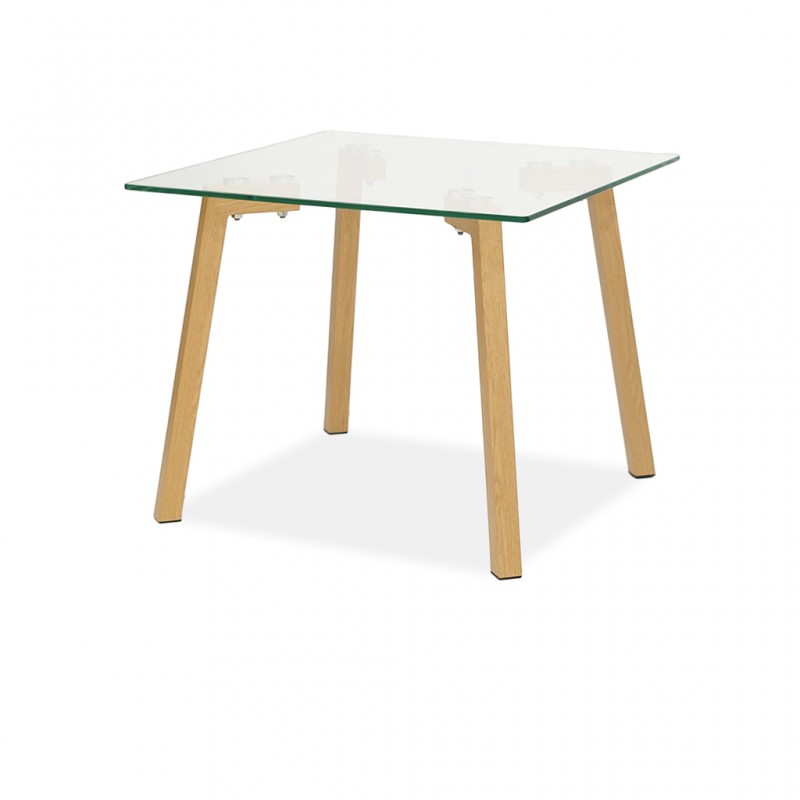 Dakota Side Table Metal & Transparent Glass