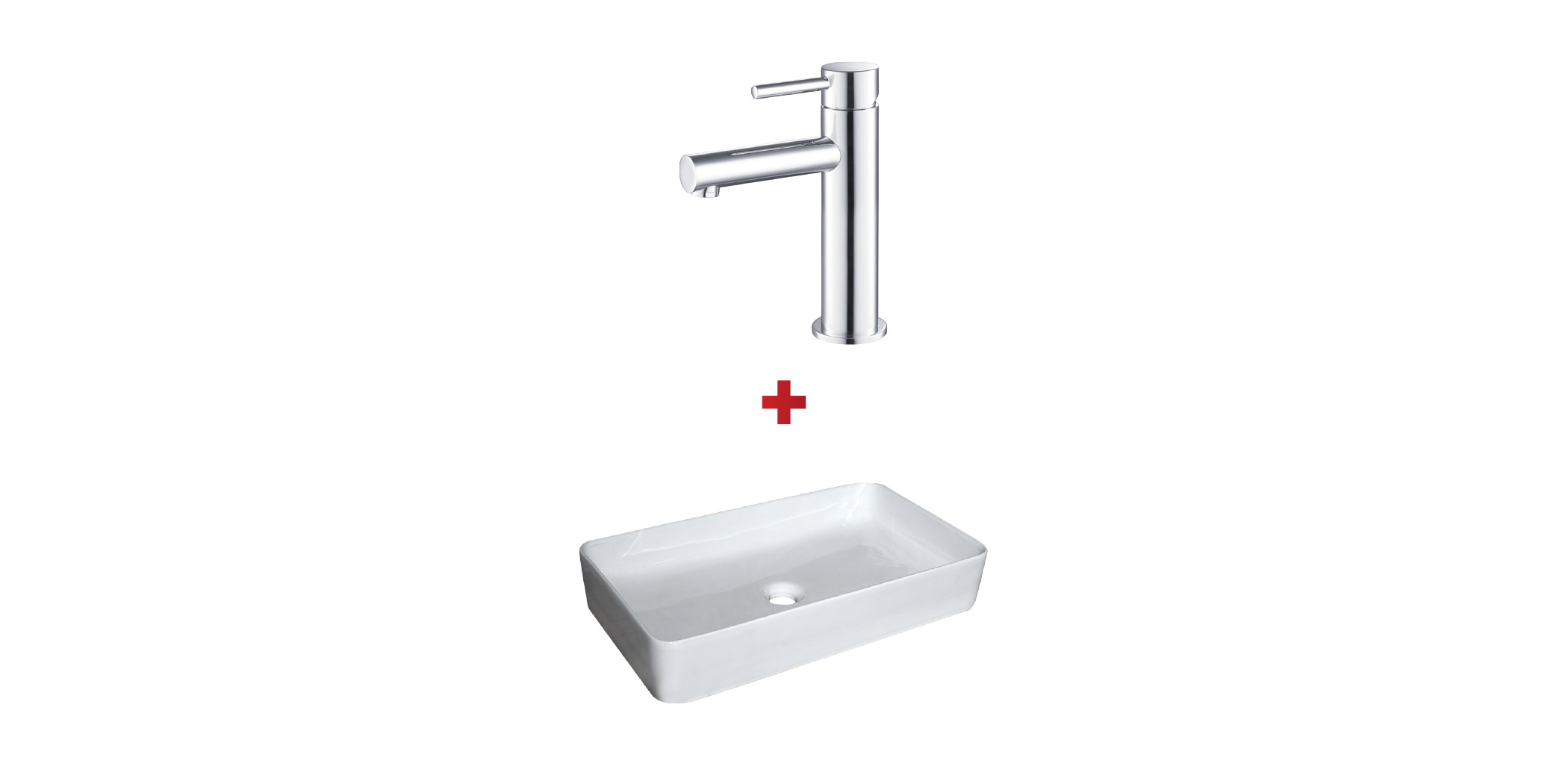 Art Basin White Ref 8442 + Aquavit Single Lever Basin Mixer, Chrome ...