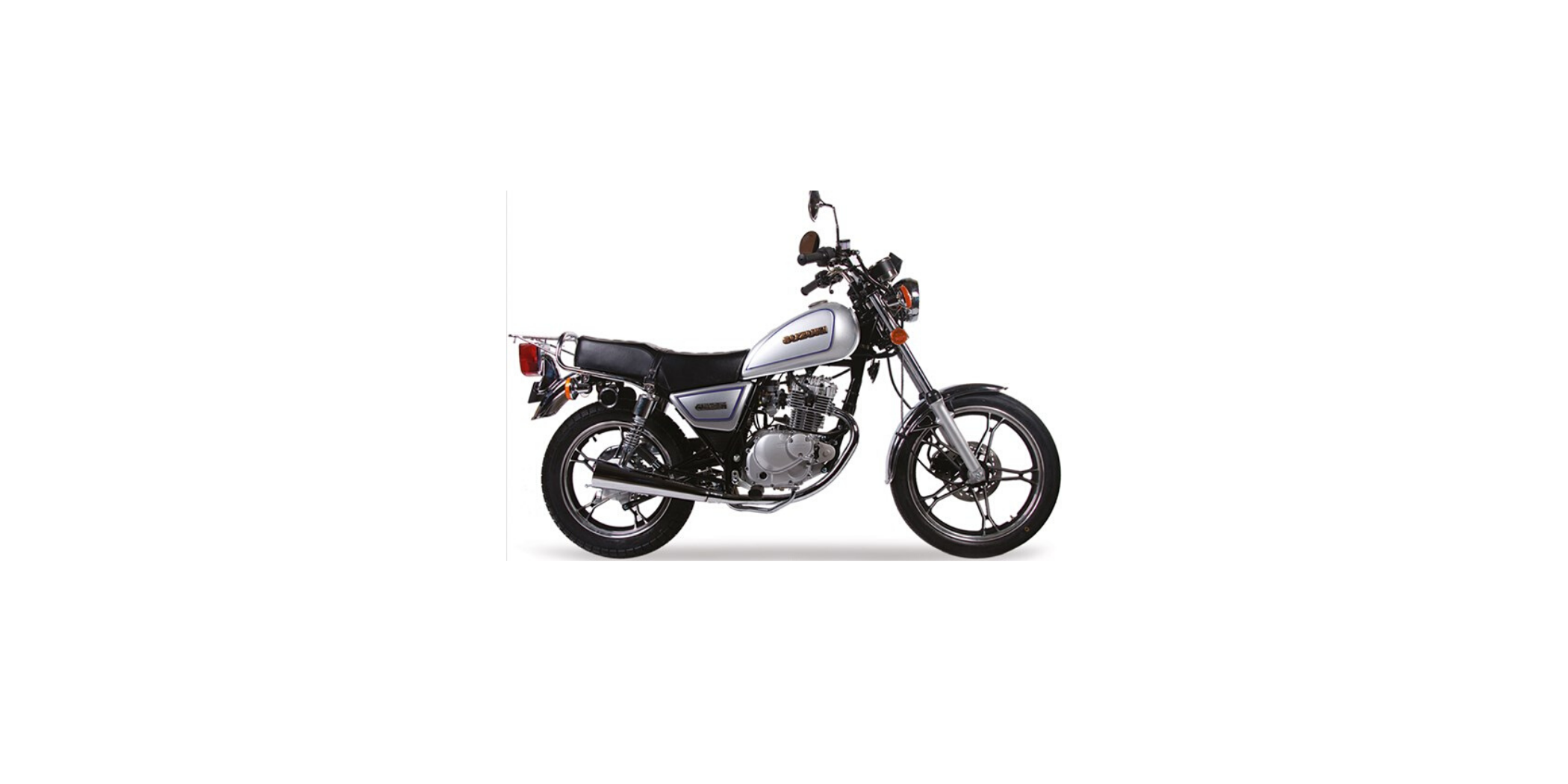 Suzuki GN125 Silver 124cc Motorbike