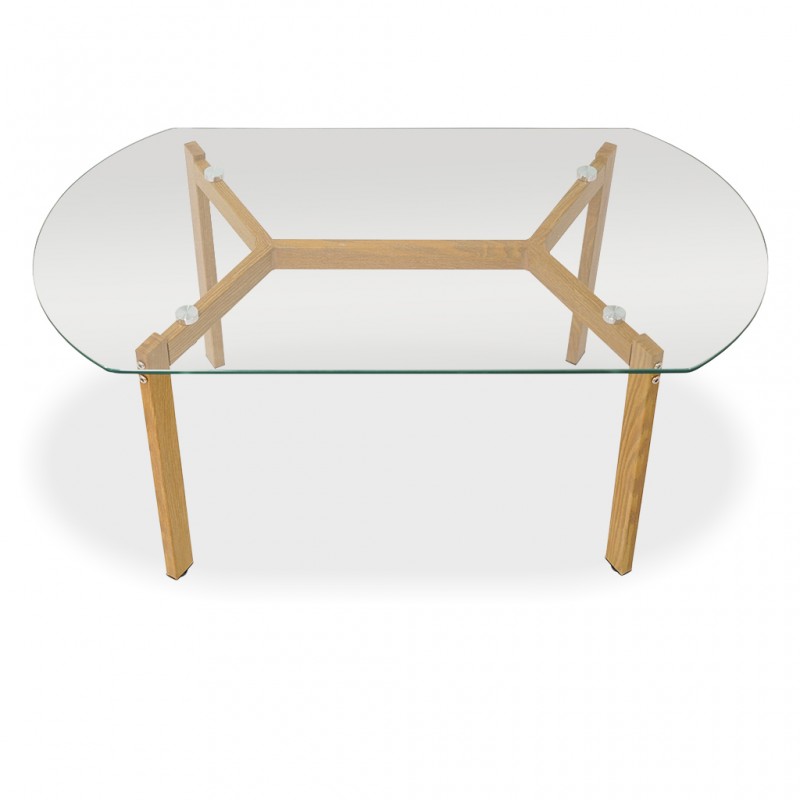 Flex Coffee Table Metal & Transparent Glass