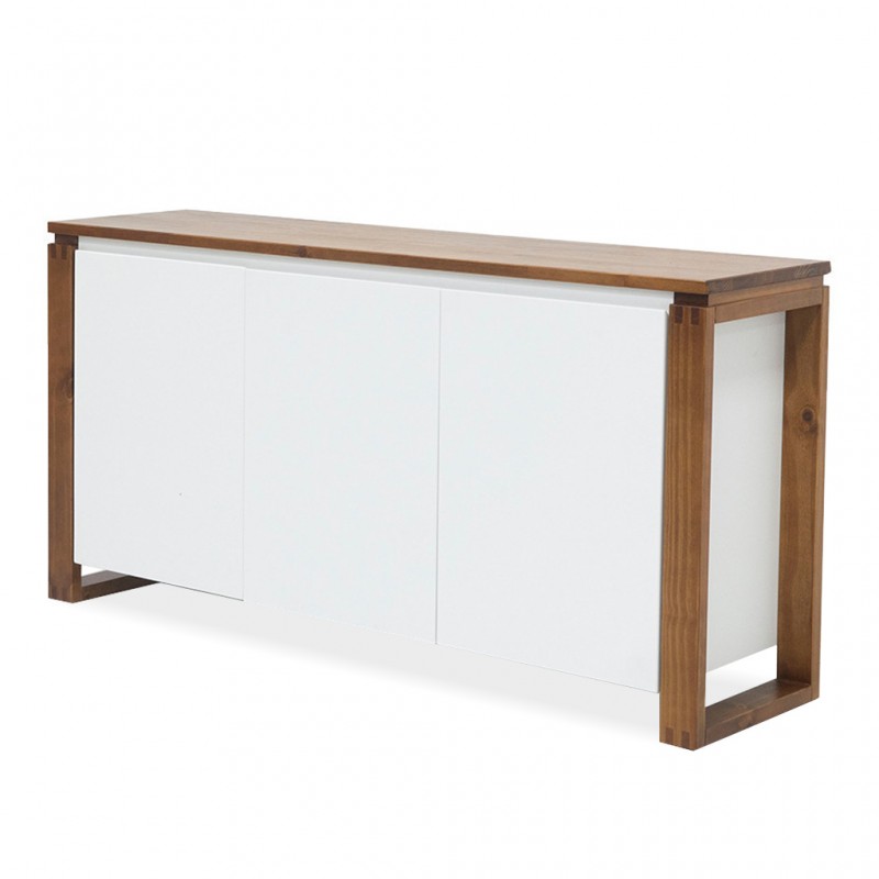 Craft Buffet Pine & MDF 3 Doors Garapa Off White