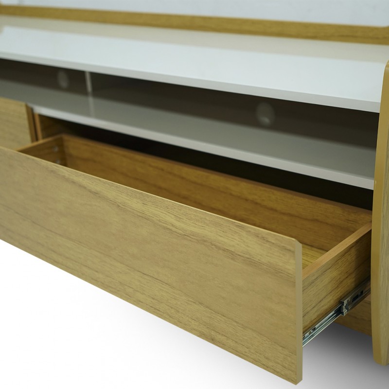 Sublime Low TV Cabinet Natural/Off White