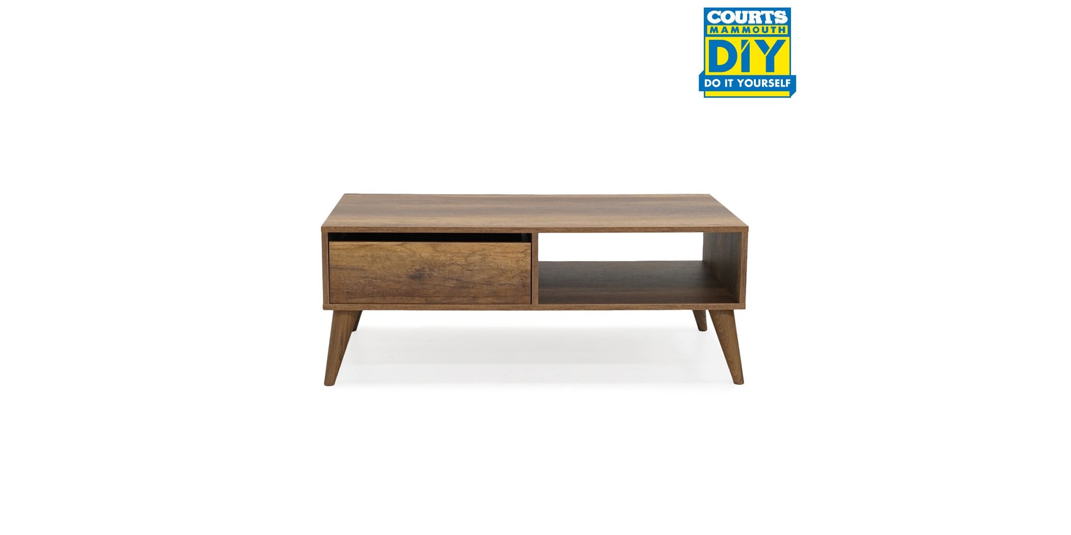 Groton Rectangular Coffee Table With Drawer Oslo Walnut
