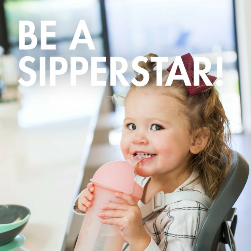 Boon Swig Silicone Bottle Straw 9Oz Pink - B11451