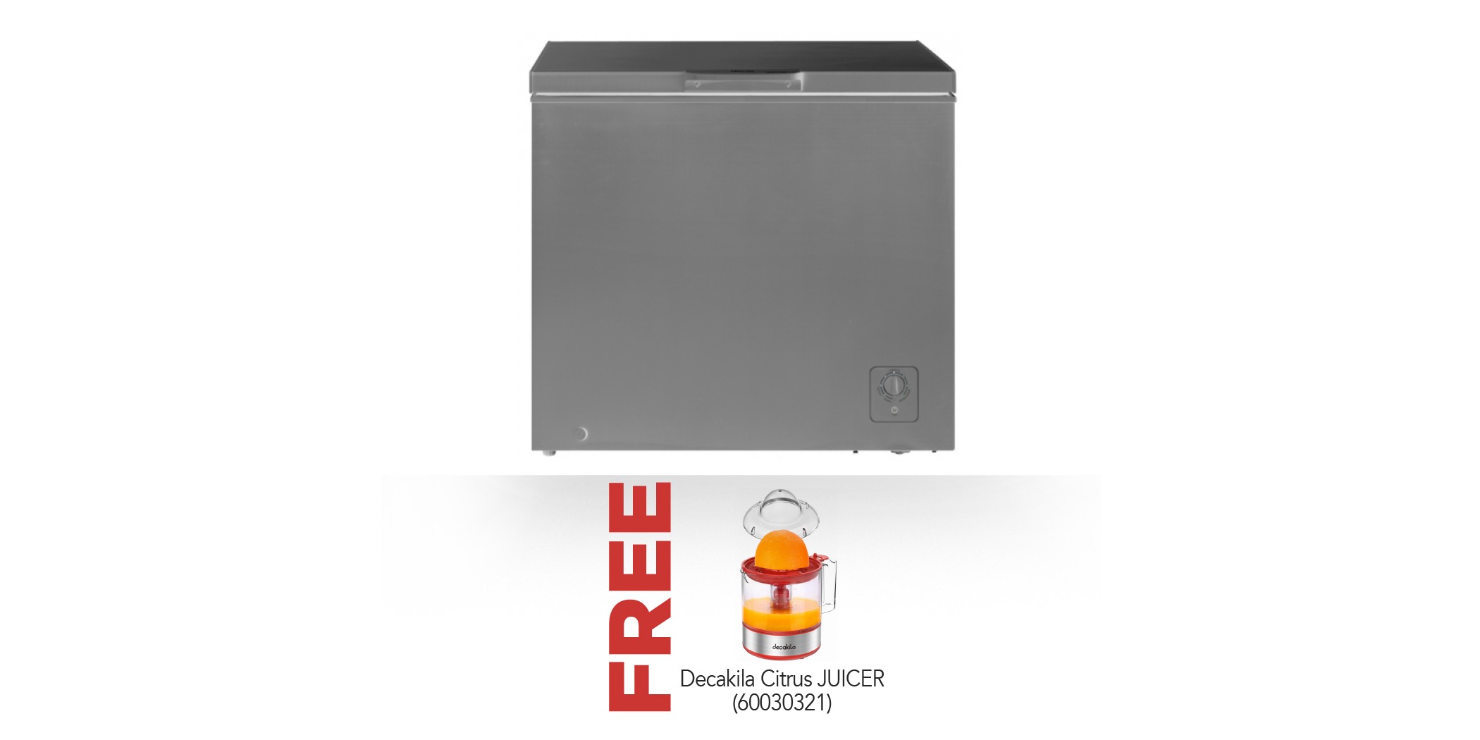 Hisense H245CFS Freezer & Free Decakila KEJC001W Citrus Juicer