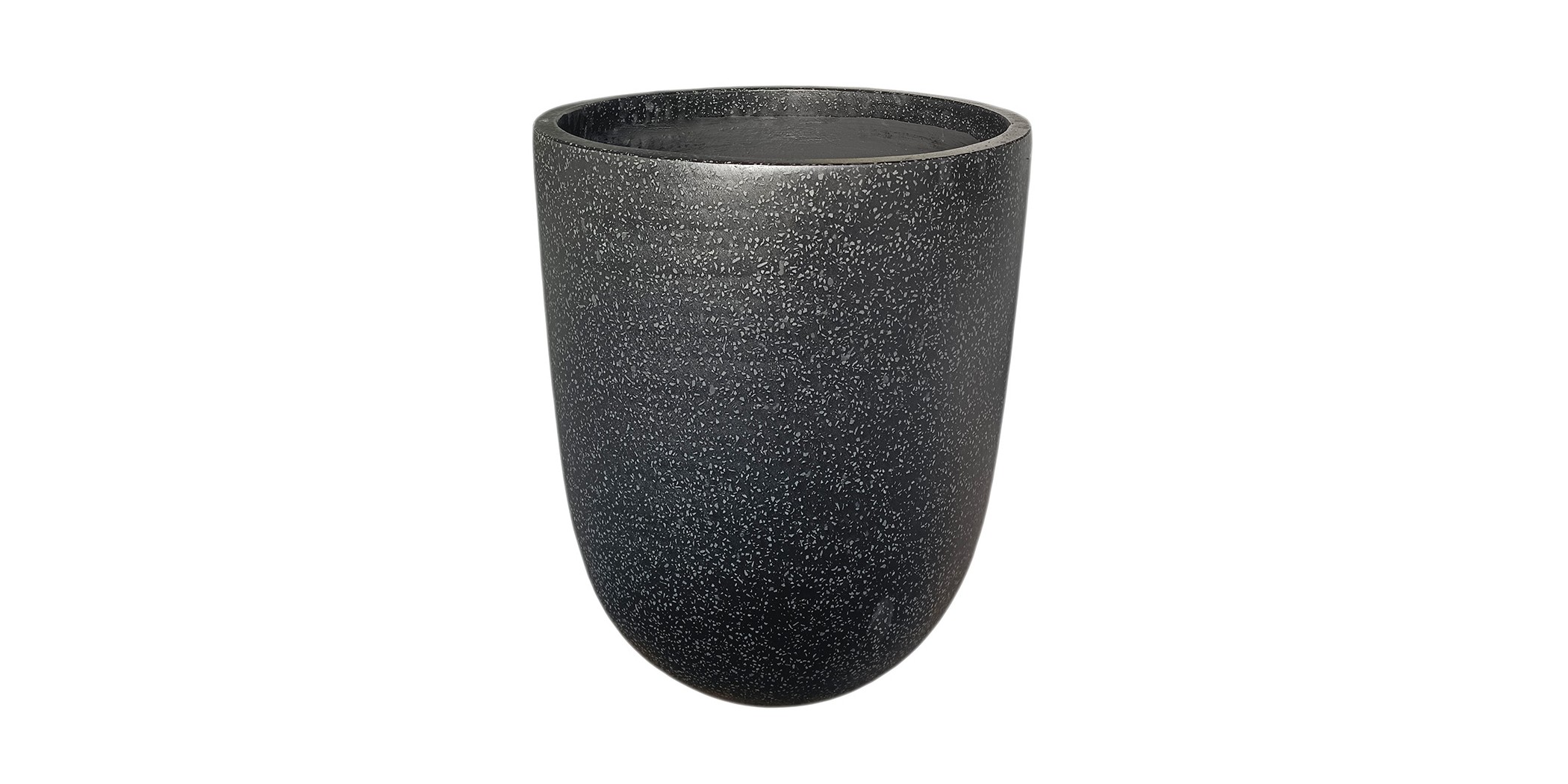 Uca Xl Pot Black Terrazzo Cement