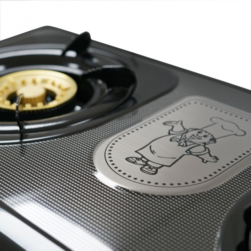 Rico GS2007 Black S/Steel Double Gas Stove