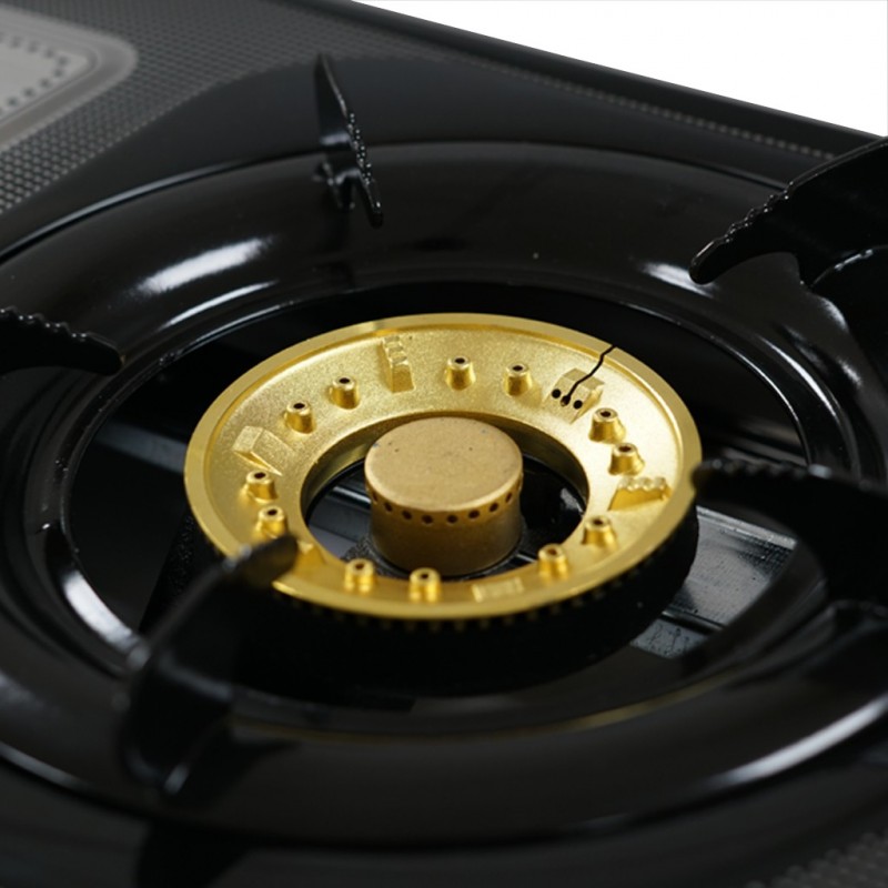 Rico GS2007 Black S/Steel Double Gas Stove