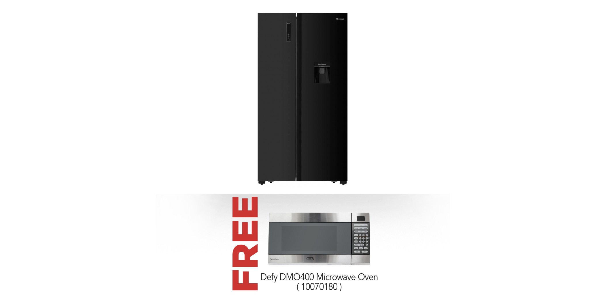 Hisense H670SMI/A/B-WD Refrigerator & Free Defy DMO400 Microwave Oven