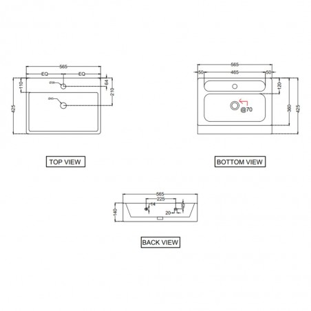 Jaquar Kubix Table Top Basin KUS-WHT-35935