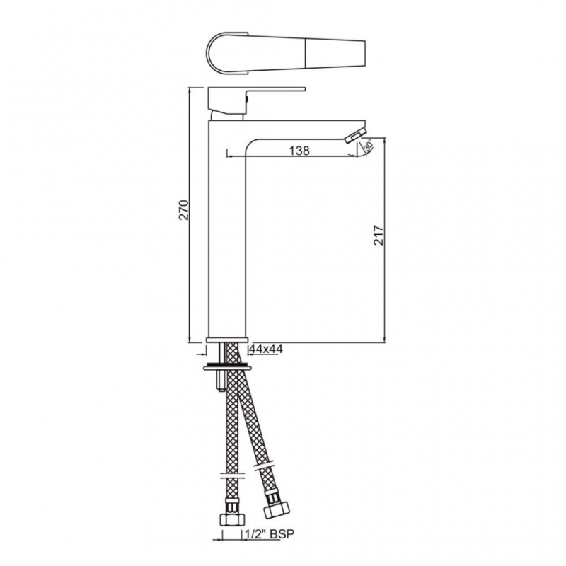 Jaquar Aria Single Lever Tall Boy ARI-CHR-39005B
