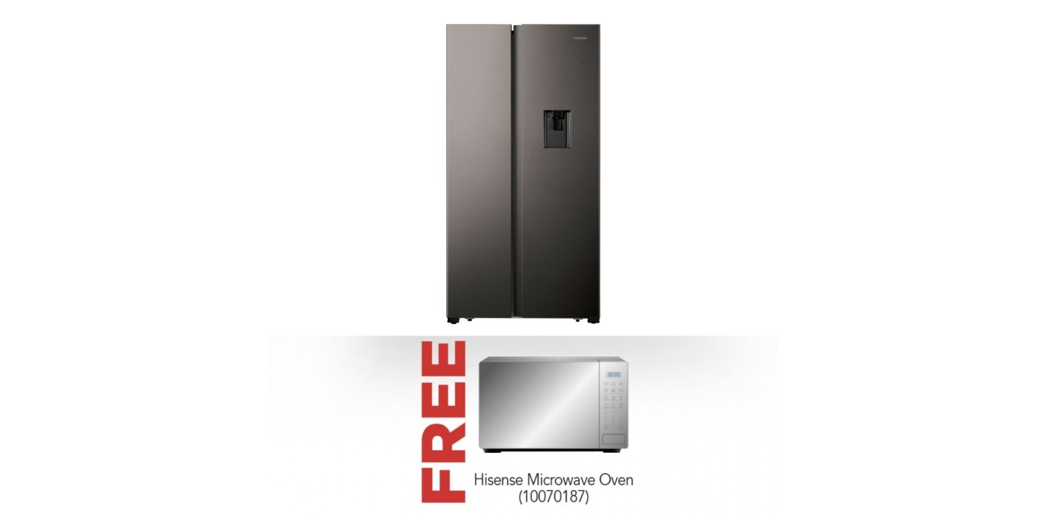 Hisense H670SIT-WD Refrigerator & Free Hisense H20MOMS11 Microwave Oven