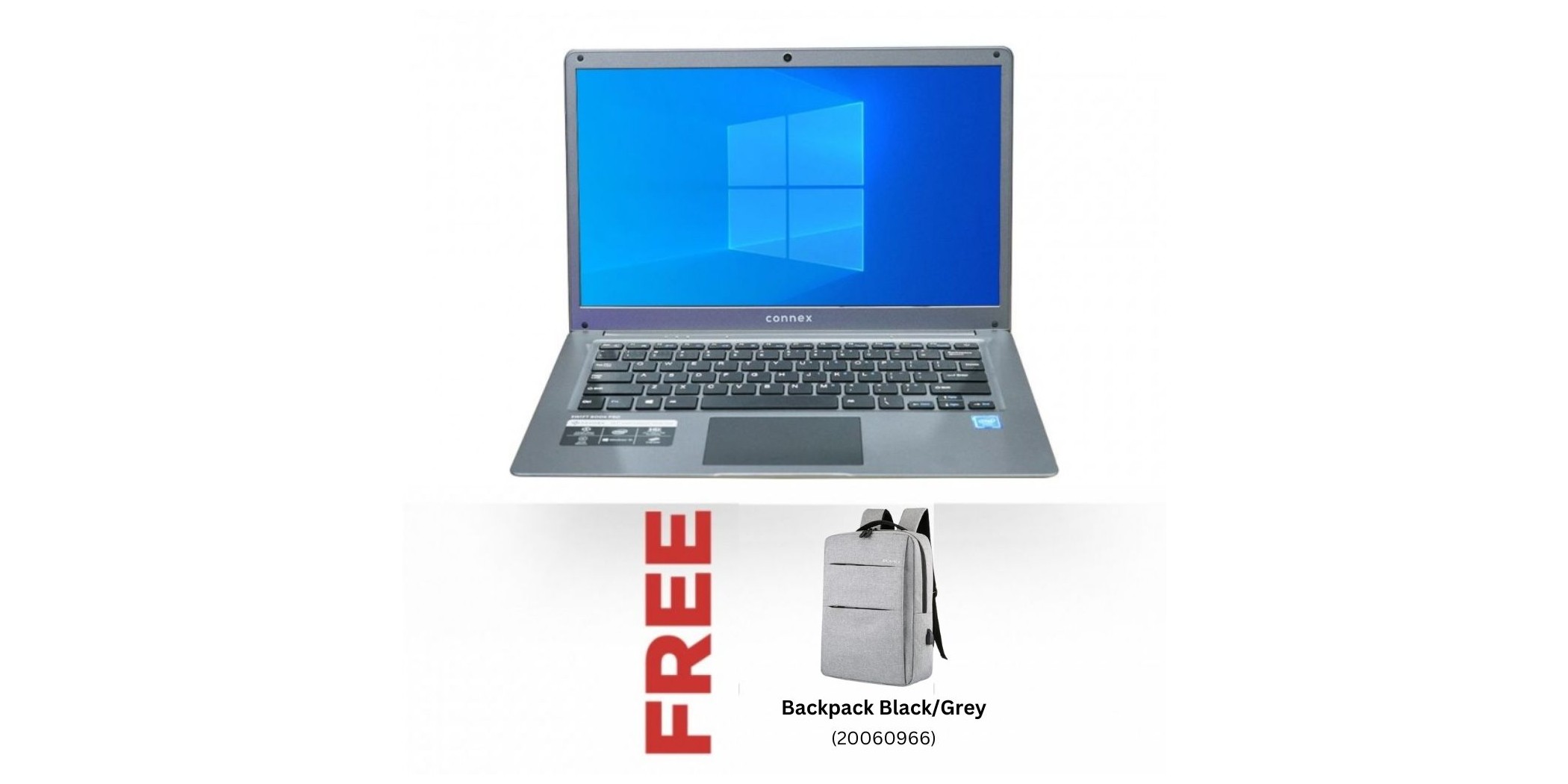 Connex SwiftBook Pro Gray Intel Celeron N3350 & Free Backpack CSI Black ...