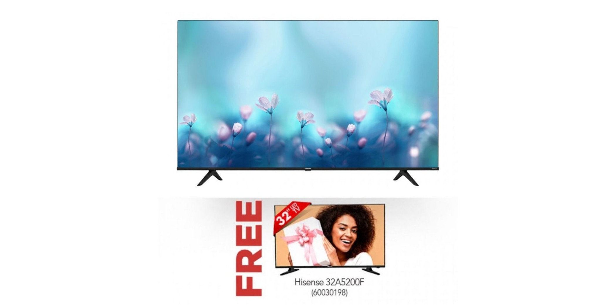 Hisense 70A6H 70'' 4K Smart Led TV & Free 32" Hisense TV