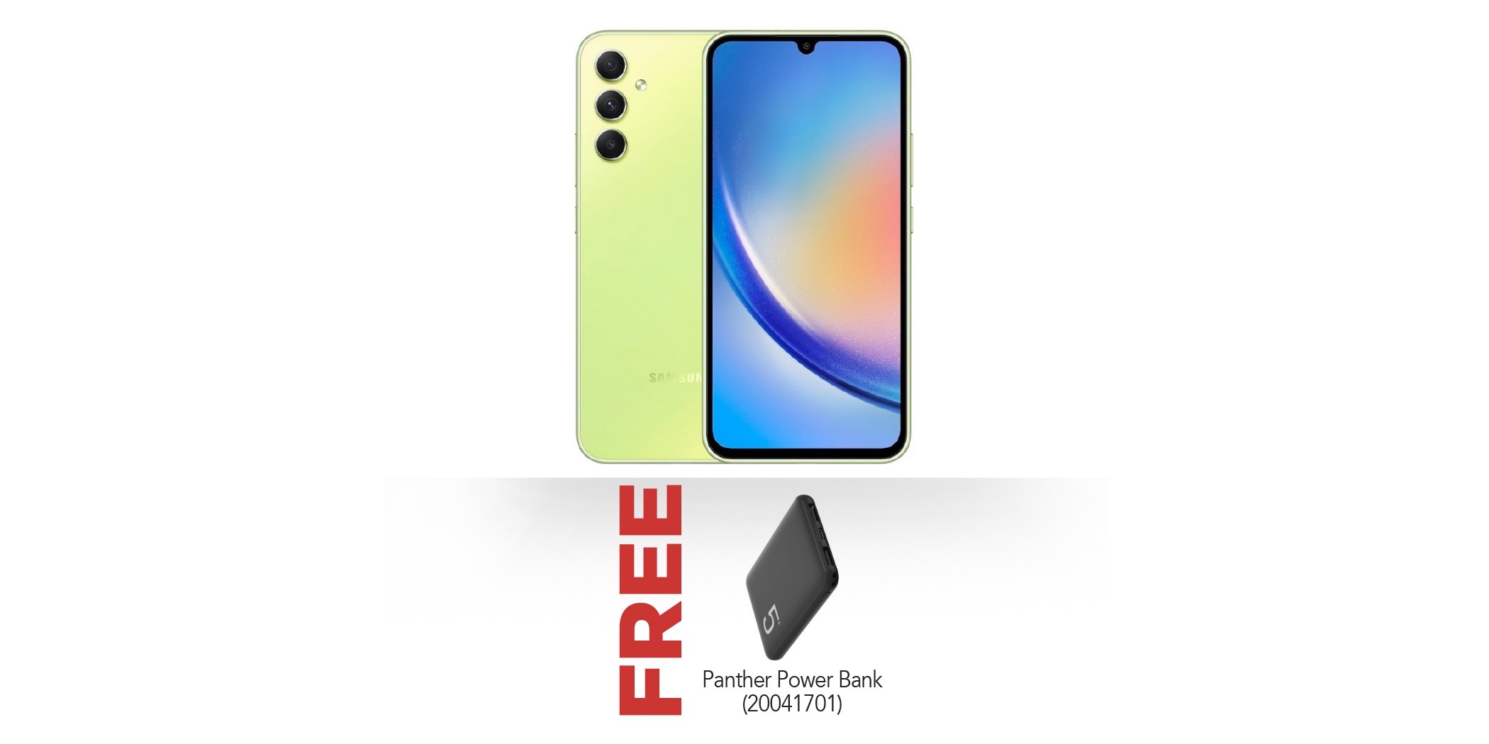 Samsung Galaxy A34 Green - 128GB 5G & Free Powerbank 5000MAH