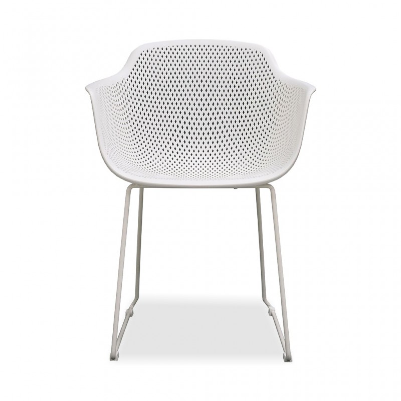 Lilac PP Chair White With Steel Leg