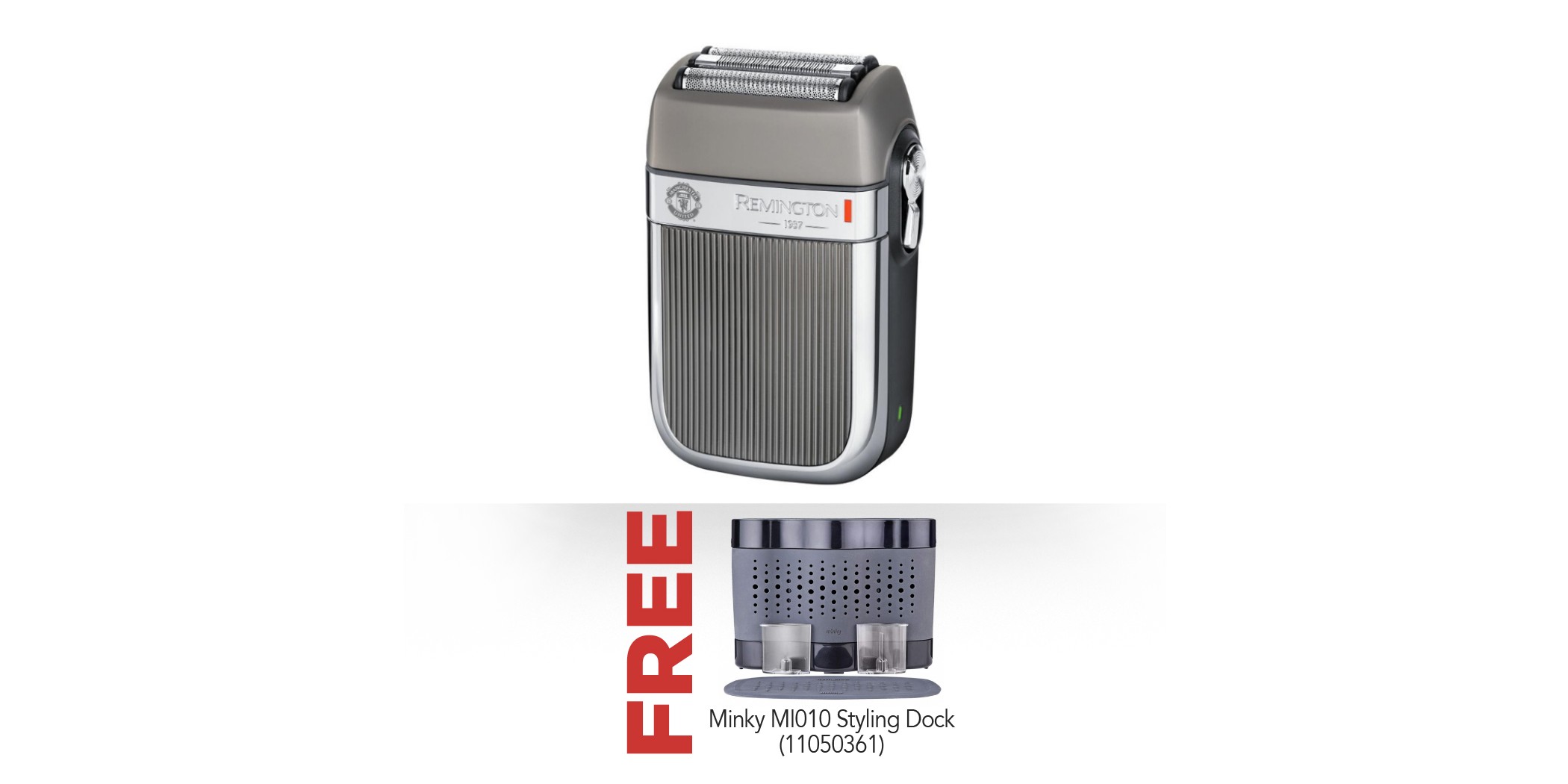 Remington HF9050 Man U Heritage Foil Shaver "O" & Free Minky MI010 ...