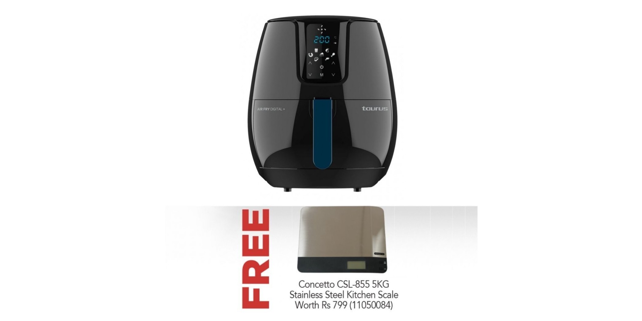 Taurus Fry Digital+ Digital Air Fryer - 973975000 & Free Concetto CSL ...