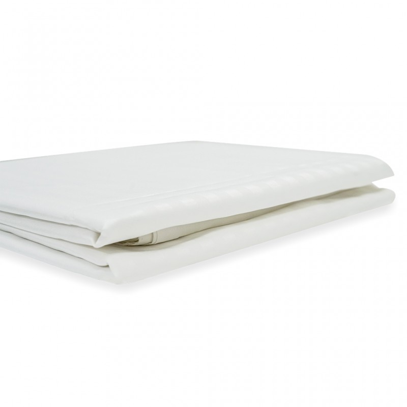 Flat Sheet & 1 Pillow Case 160x230+50x80 cm White
