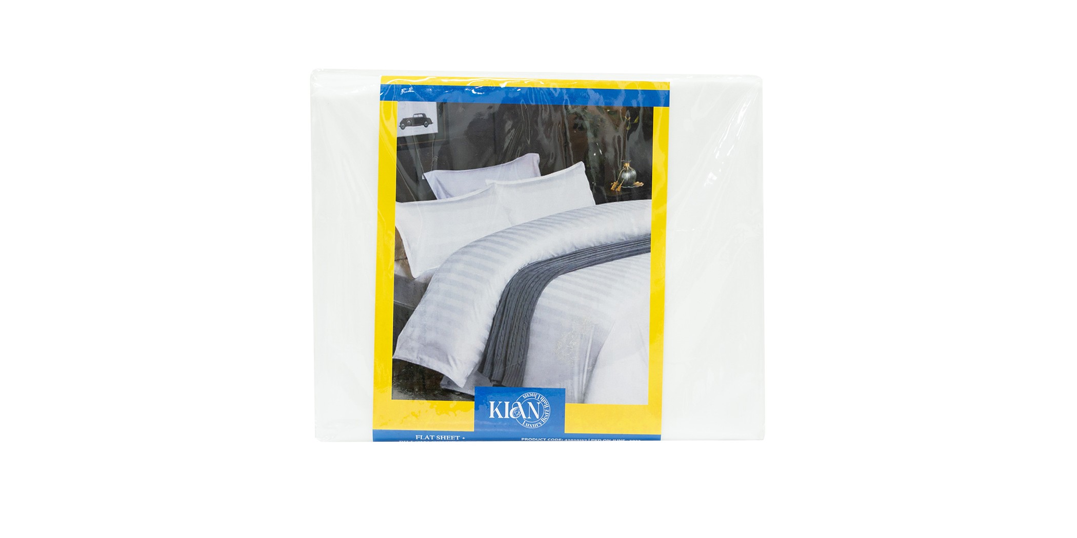 Flat Sheet & 2 Pillow Cases 200x280+50x80 cm White