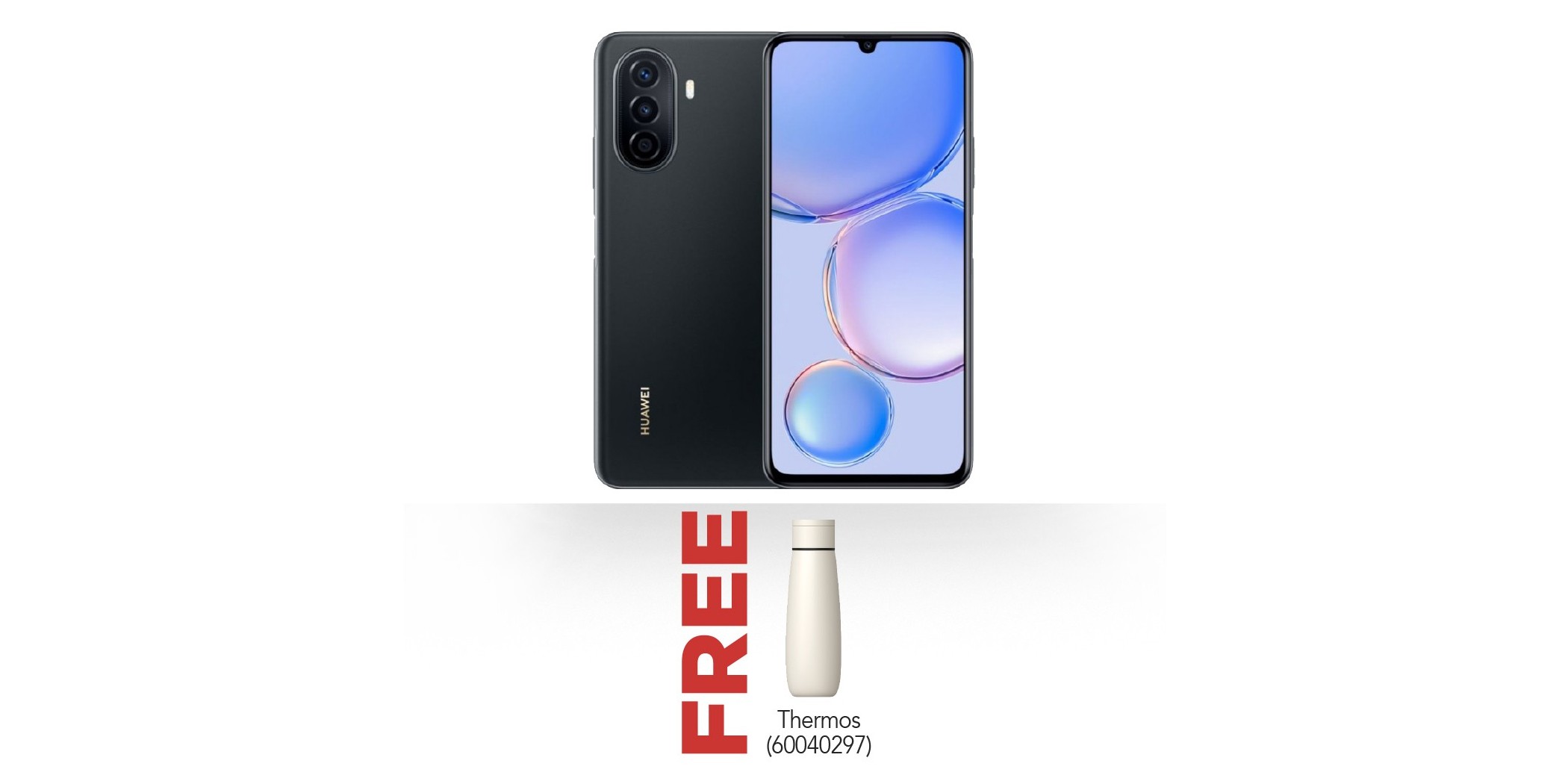 Huawei Nova Y71 Black & Free Huawei Bottle