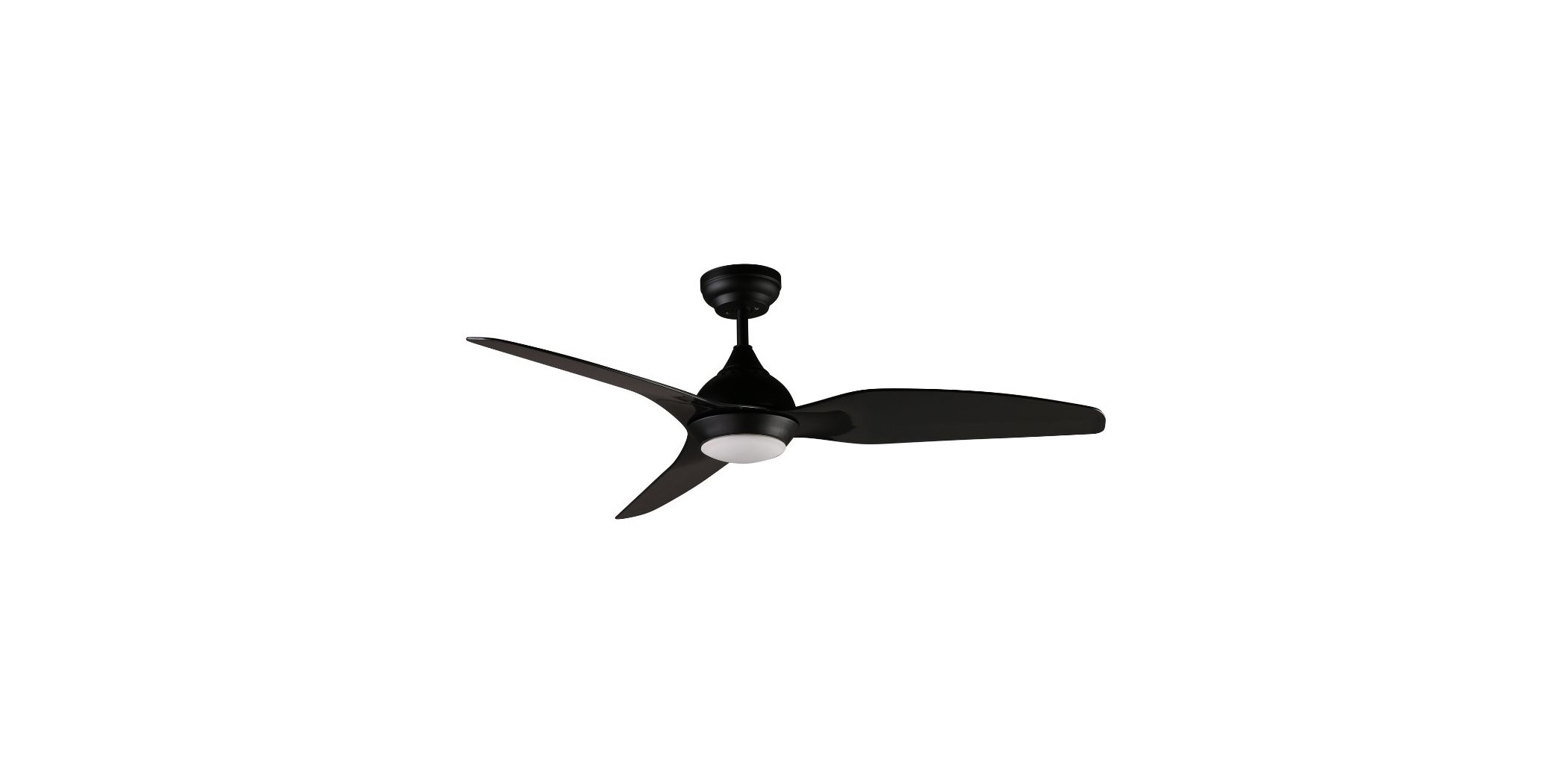 D'Fan by Mistral 510-L-BLK 50" Black Ceiling Fan With LED Light ...