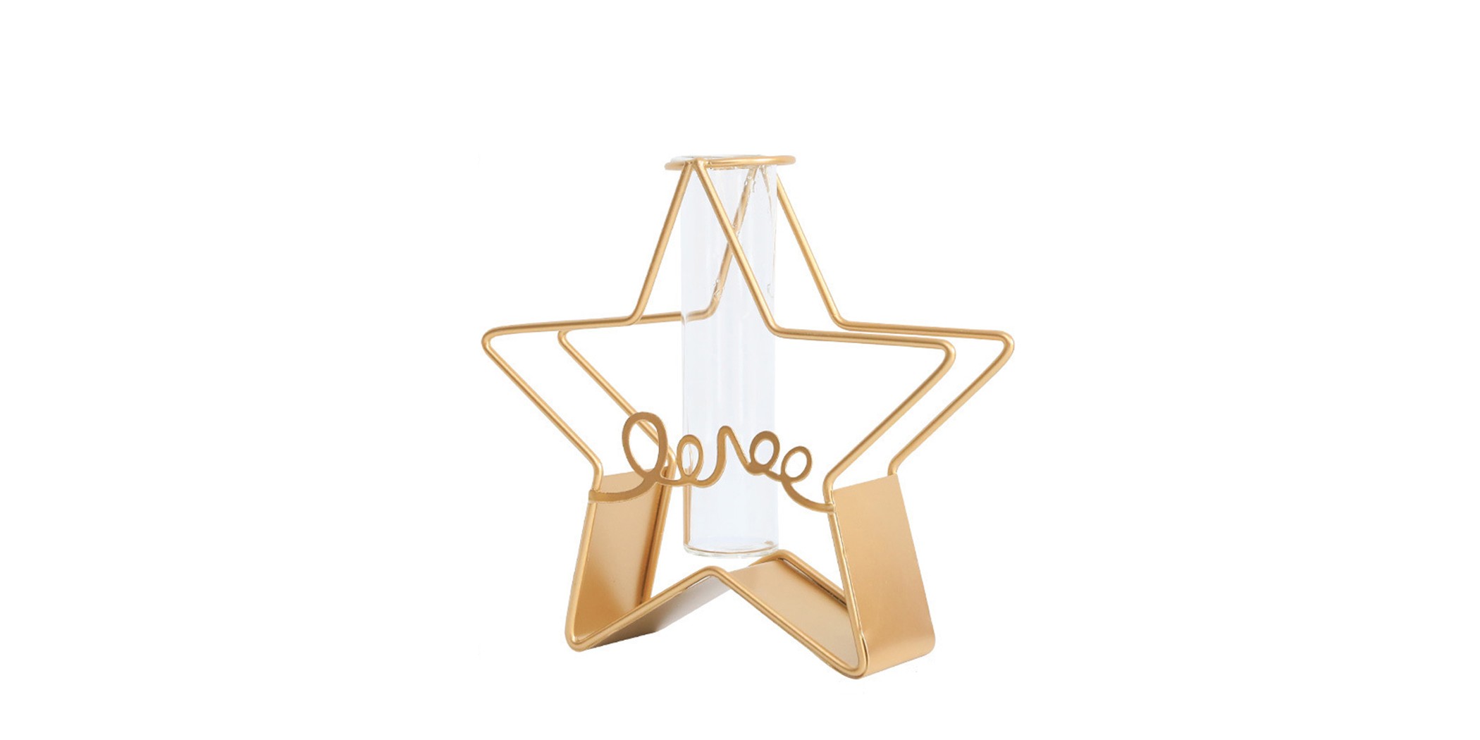 Star Decoration Metal Tabletop 6x20x19.5Hcm