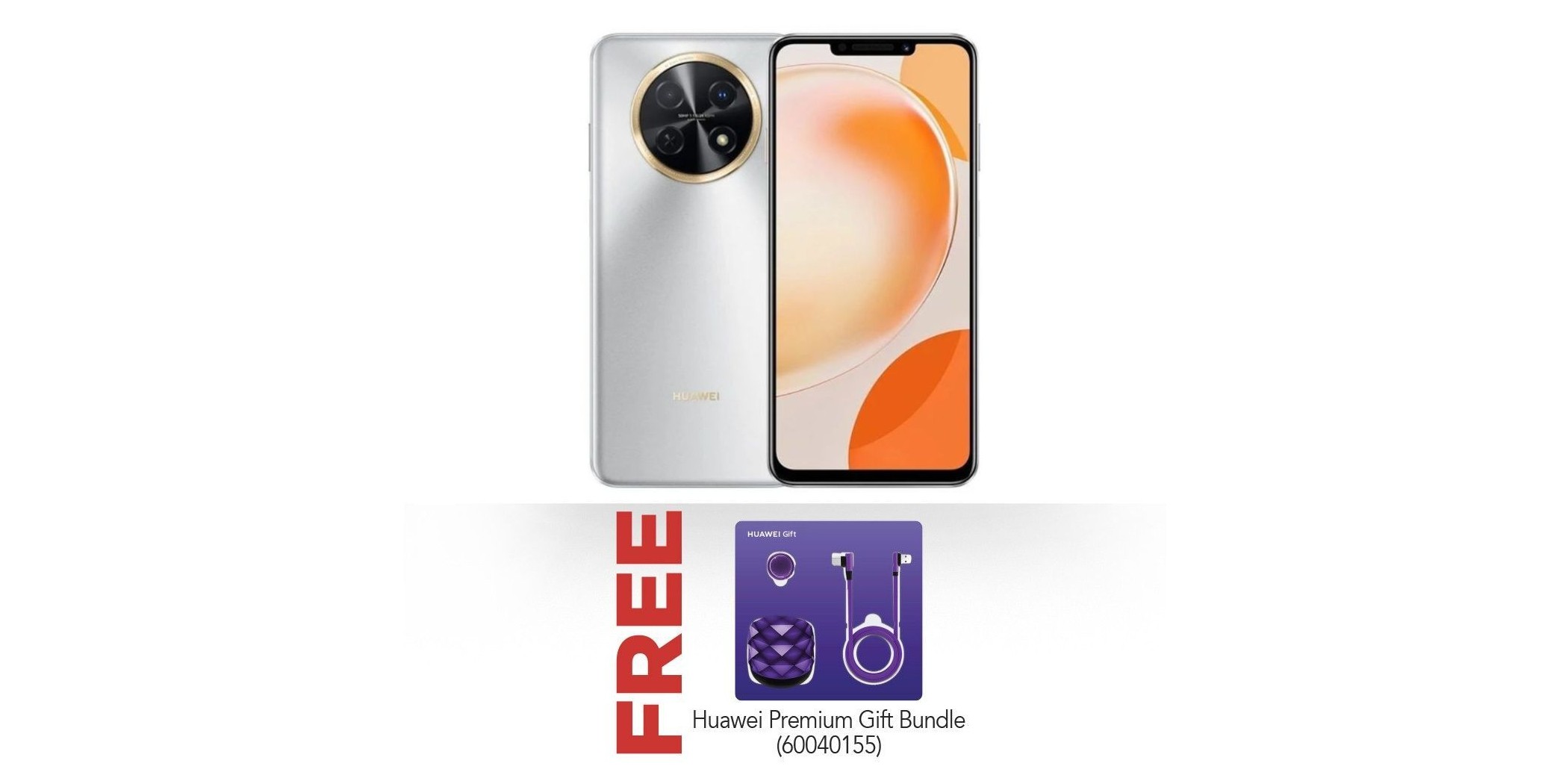 Huawei Nova Y91 Moonlight Silver & Free Huawei Premium Gift Bundle