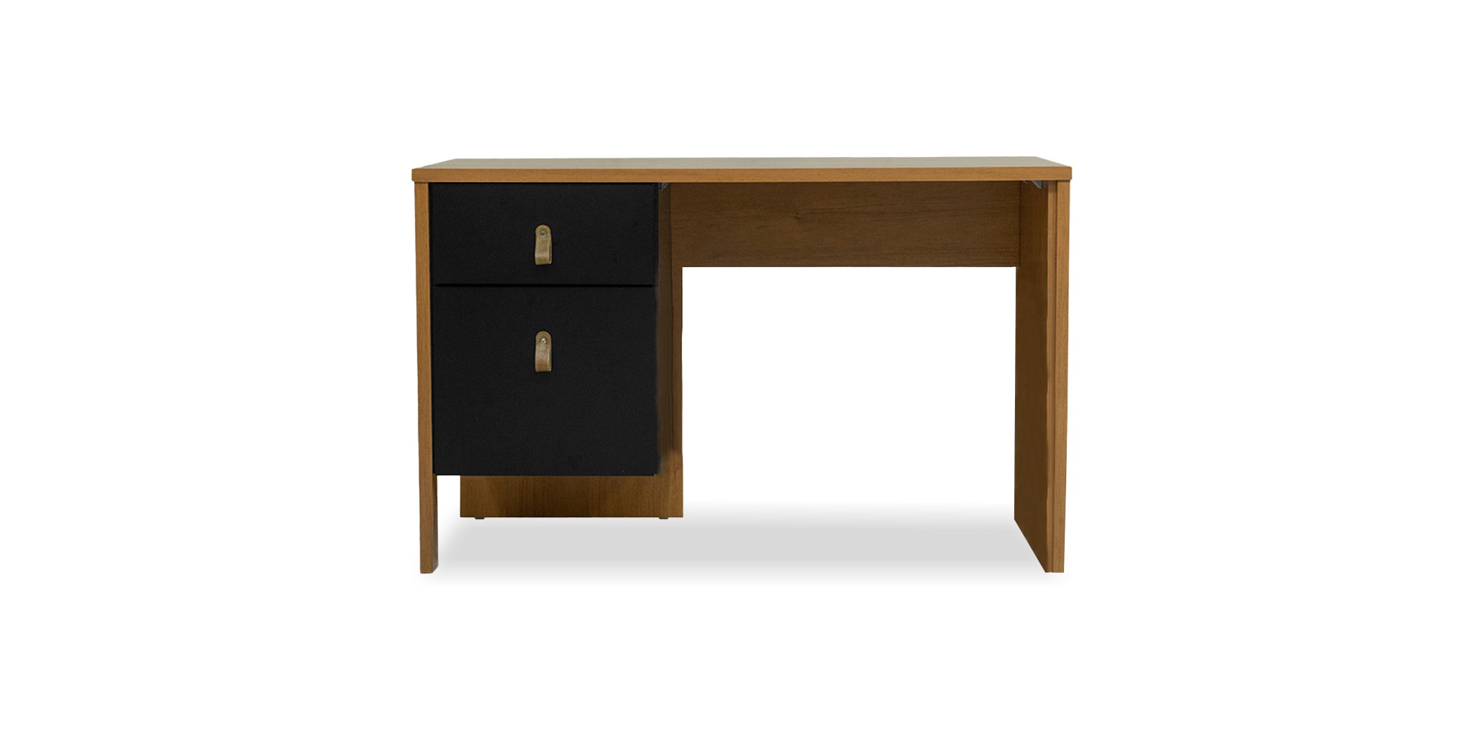 Valencia Desk Almond Clean/Black Matte Color