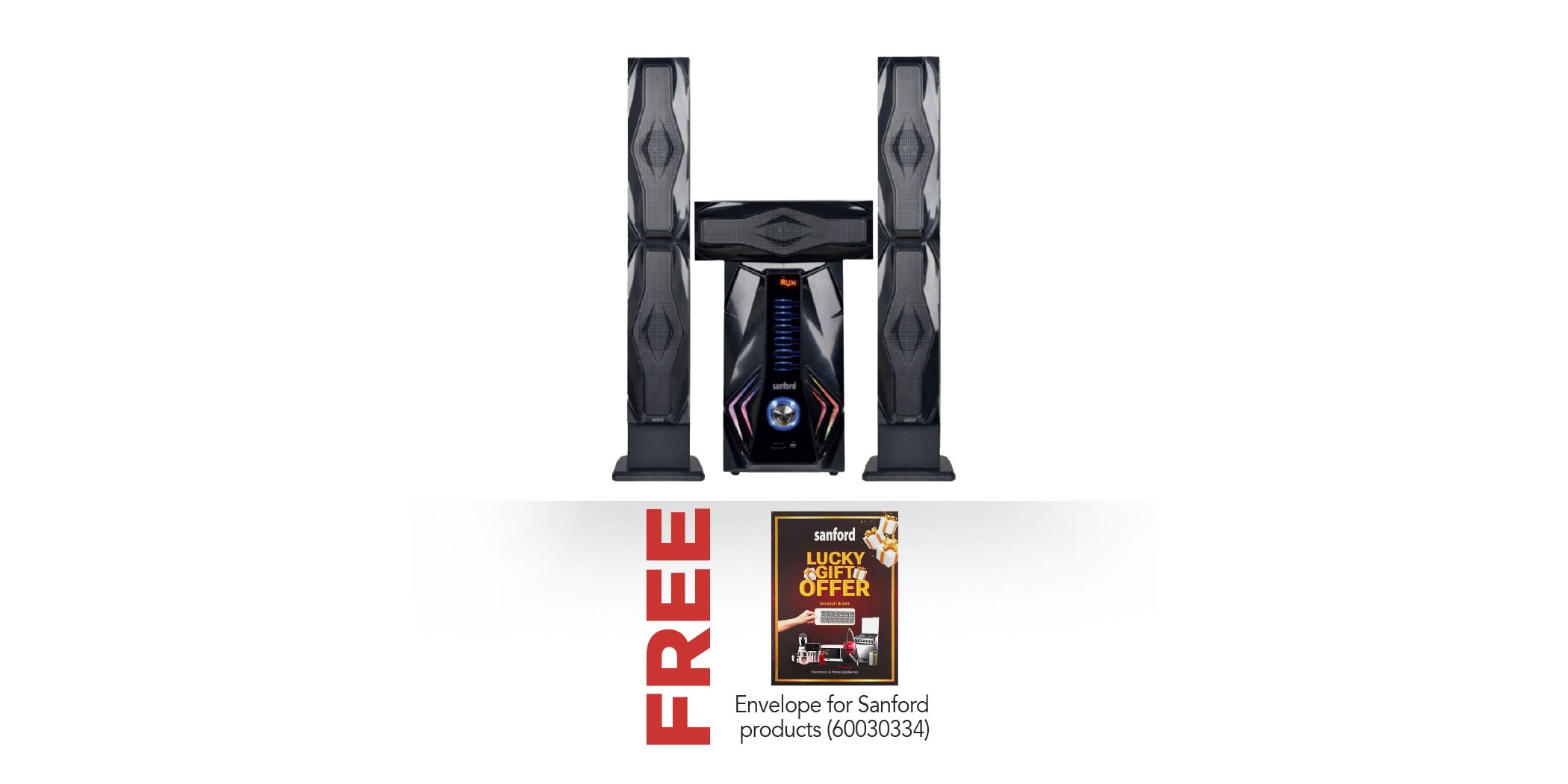 Sanford SAN1038-SF2038BHT+B Bluetooth Home Theatre & Gift envelope for ...