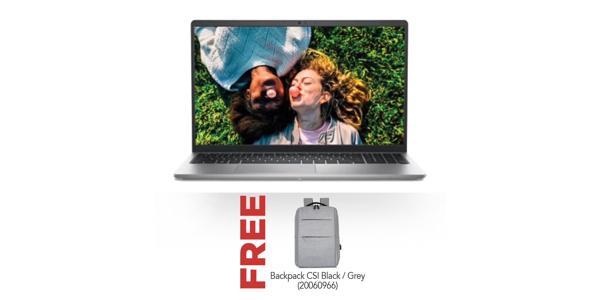 Dell Inspiron 3520 Core i7 Silver & Free Backpack CSI Black / Grey