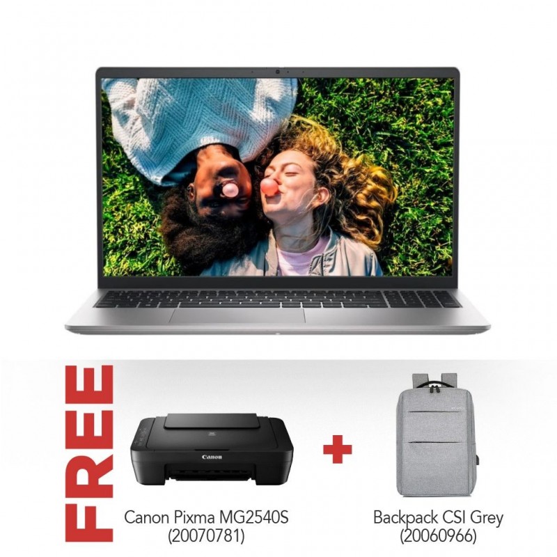 Dell Inspiron 3520 Silver Core i5 11 Gen & Free Canon PIXMA MG2540S ...