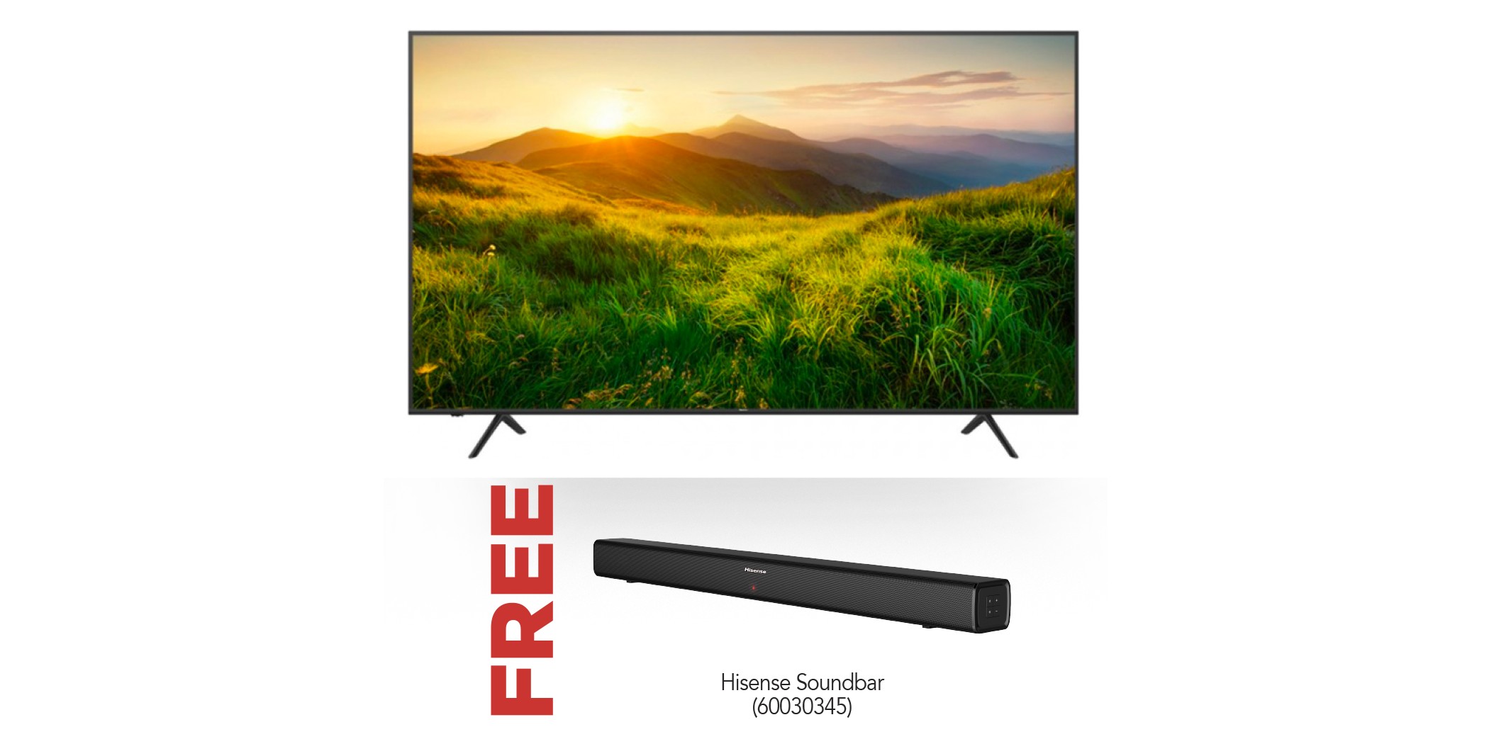 Hisense 75A6H 75'' 4K Smart TV & Free Hisense Soundbar