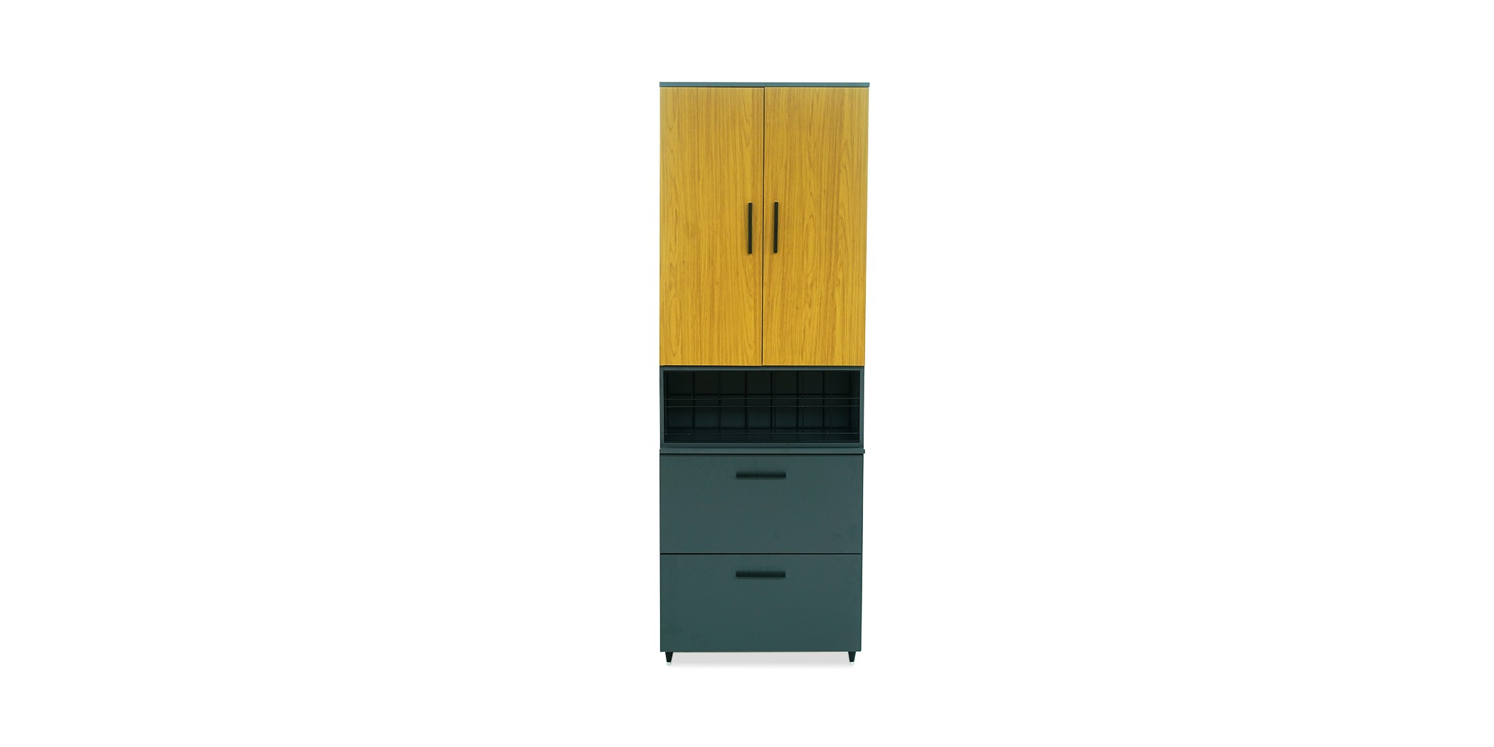 Barbara Kitchen Cabinet 2 Doors & 2 Drawers Angelin/Grafite