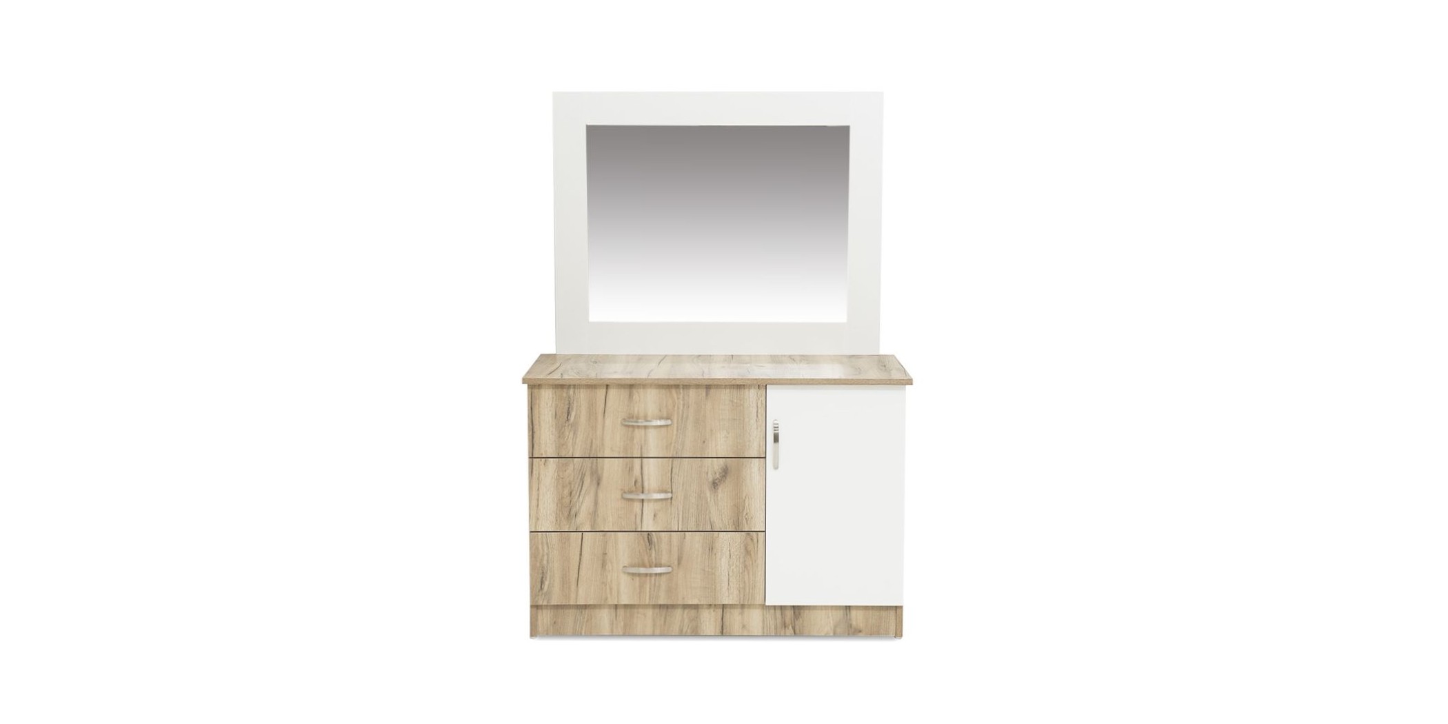 Lazzio Dressing Table Grey Oak & White